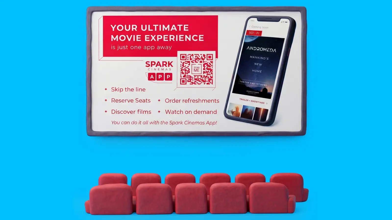 QR Codes on Cinema Advertising | QR Code Generator